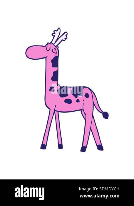 shaking motion animation of cartoon doodle walking giraffe Stock Video ...