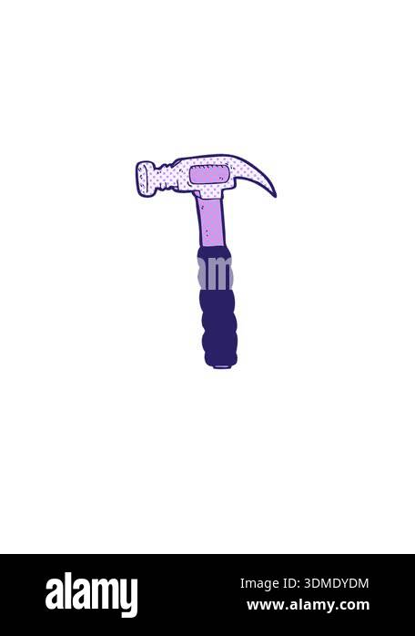 rise and float animation of cartoon hammer Stock Video Footage - Alamy