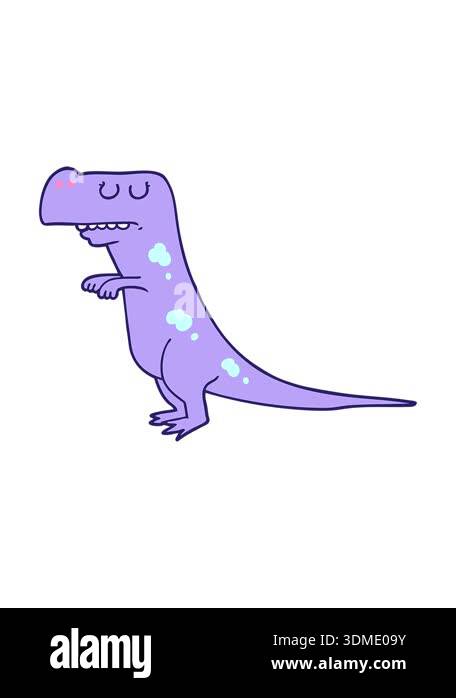 power up animation of a dinosaur cartoon element Stock Video Footage ...