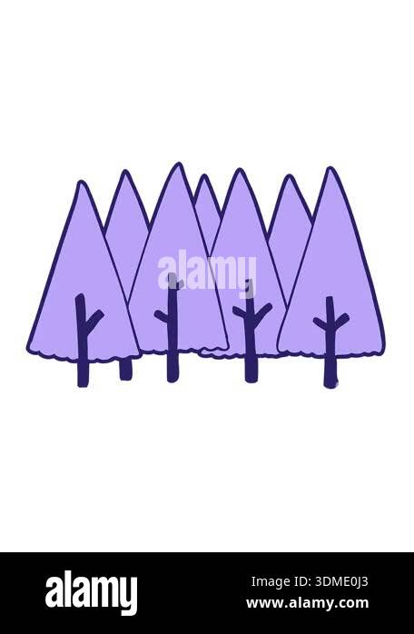vibrating motion animation of cartoon trees Stock Video Footage - Alamy