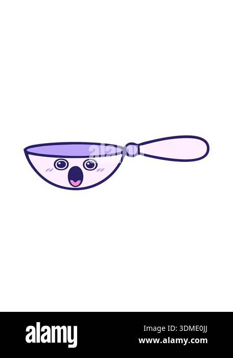 bobbing motion animation of a cute cartoon of a measuring spoon Stock ...