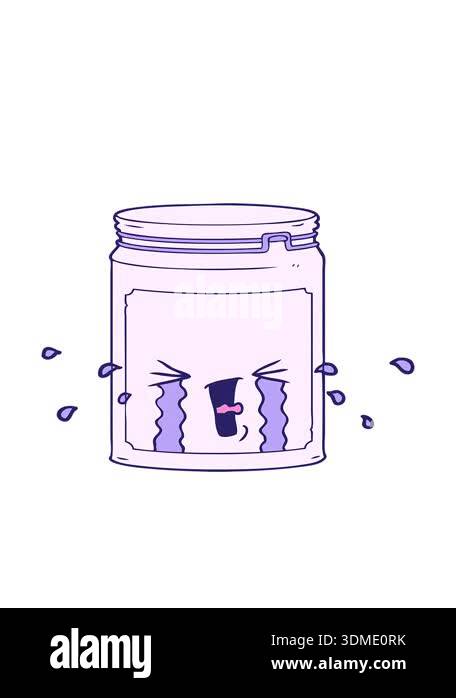 bobbing motion animation of cartoon glass jar Stock Video Footage - Alamy