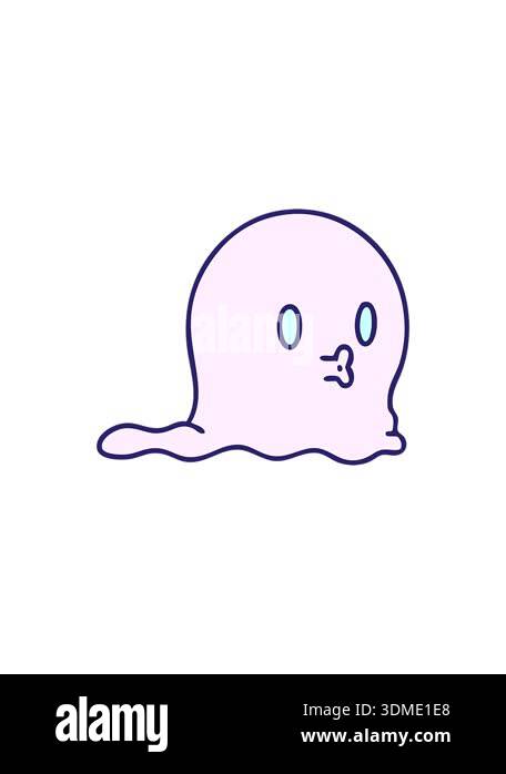 starburst effect animation of cartoon of a spooky ghost just floating ...