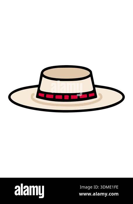bobbing motion animation of brazilian hat with brim Stock Video Footage ...