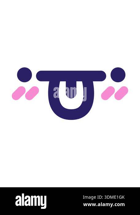 pixelize effect animation of confused blushing face icon Stock Video ...