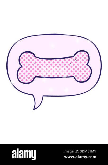 glitter effect animation of Cute cartoon drawing with speech bubble in ...