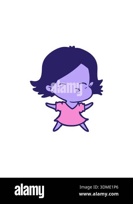 flashy sales animation of cartoon character woman in neon Stock Video ...