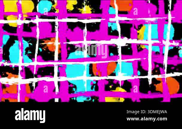 Painted grid graffiti background, hand drawn square brush pattern, bold ...