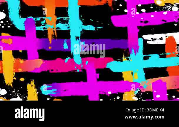Grid graffiti brush pattern, hand painted cross strokes, abstract ...