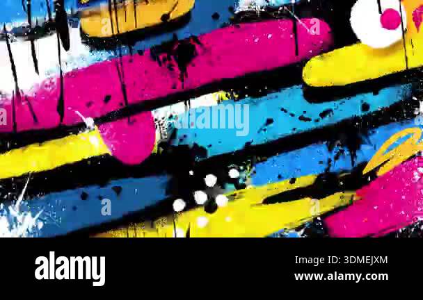 Colorful graffiti stripes background, dripping paint texture, bold ...