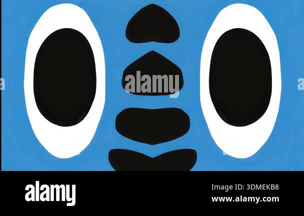 Minimal abstract face like shapes background, symmetrical organic forms ...