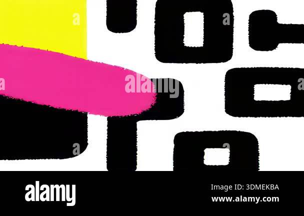 Bold graphic typography animation, large black letters over white ...