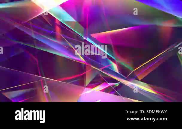 Neon holographic abstract crystal shards, futuristic glass planes with ...