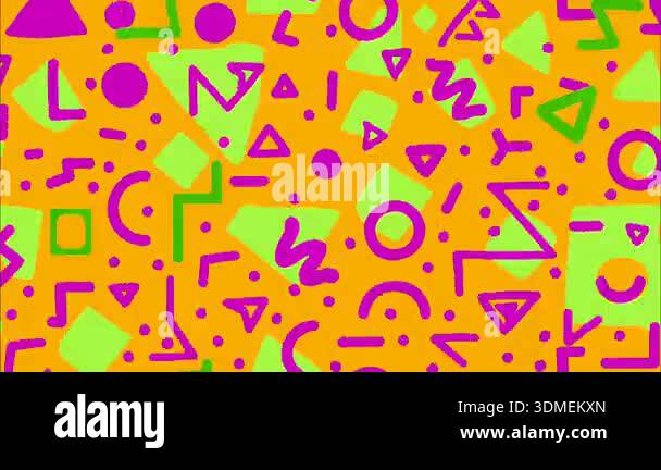 Abstract retro pop art geometric pattern background, orange flat ...