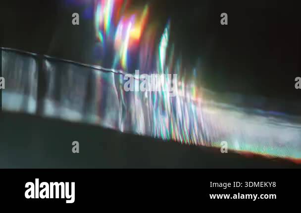 Abstract glitch light beam distortion, spectral blur streaks, digital ...
