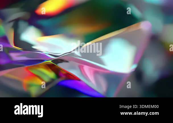Sharp holographic crystal fracture, neon prism angles, iridescent glass ...