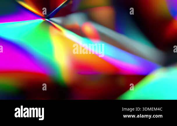 Colorful prismatic crystal planes with sharp light edges, neon ...