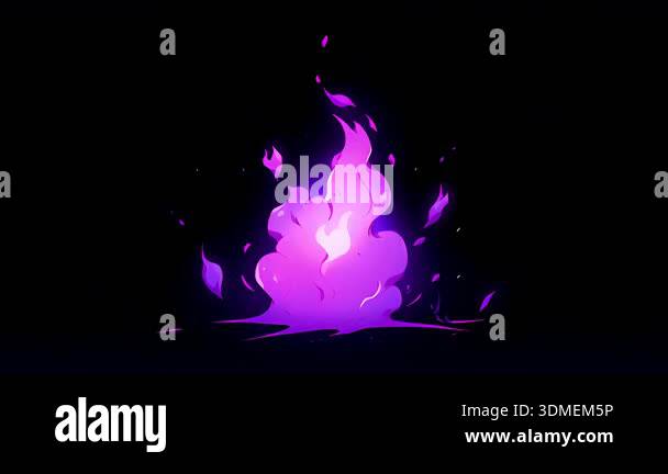 Pink magic flame explosion, glowing energy fire burst on dark ...