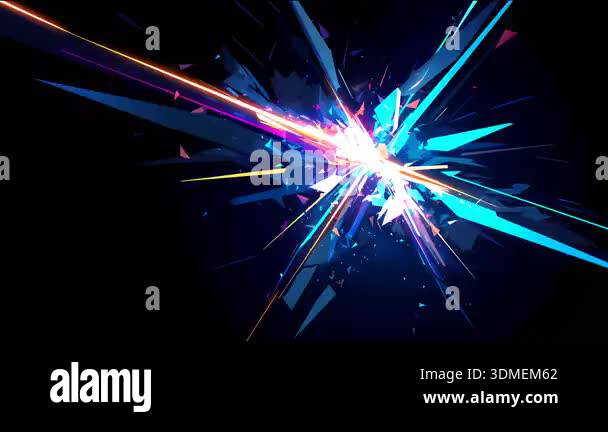 abstract crystal energy explosion, cartoon comic style, 2d animation ...
