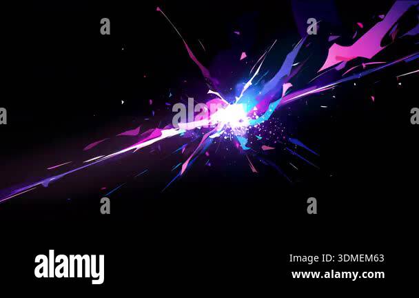 Abstract neon plasma burst, glowing energy explosion, colorful electric ...