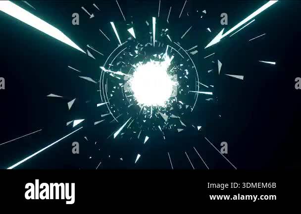 cartoon comic style 2d animation white energy core explosion, bright ...