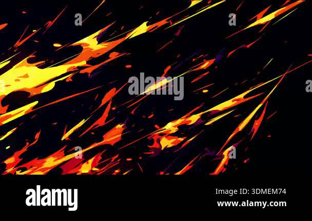 Fast fire streaks, cartoon flame trails, comic style burning motion ...