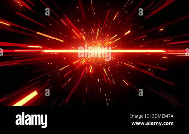 red energy blast with horizontal beam, cartoon comic style, 2d ...