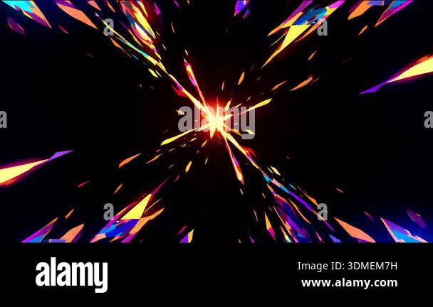 central energy blast tunnel, radial motion light explosion, abstract ...