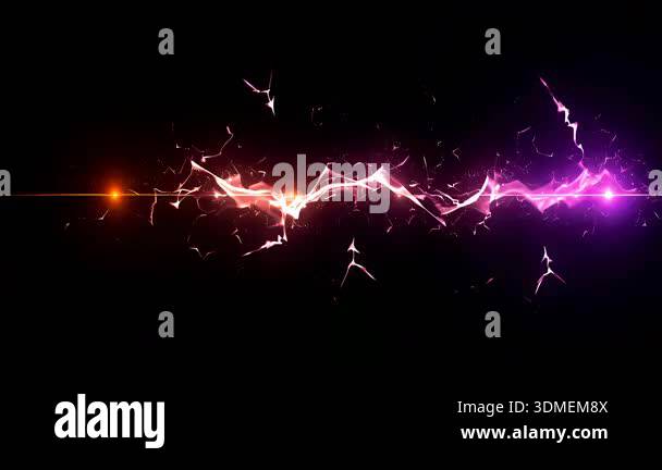 Pink orange energy line, glowing electric spark, anime lightning wave ...