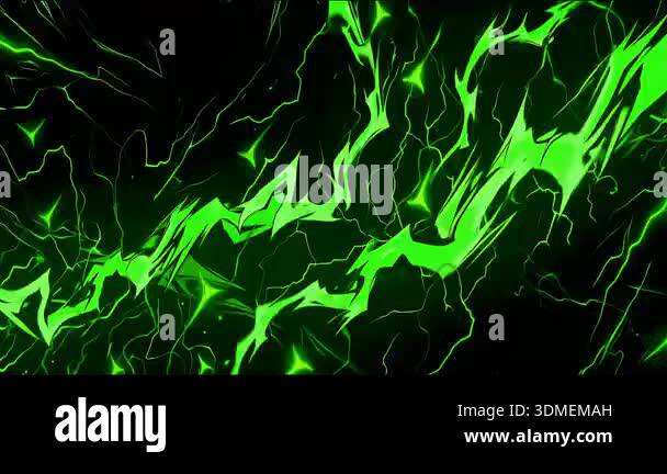 Green liquid energy flow, glowing plasma waves, fluid electric motion ...
