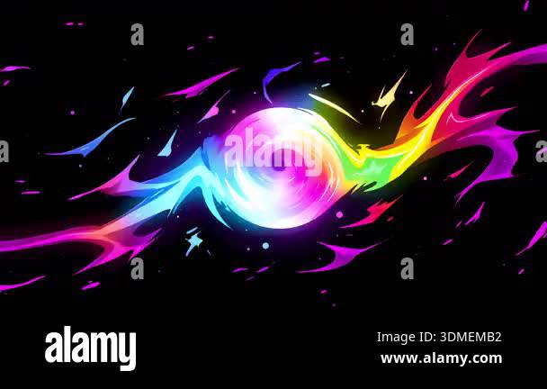 color vortex energy, swirling neon portal, abstract spiral motion ...