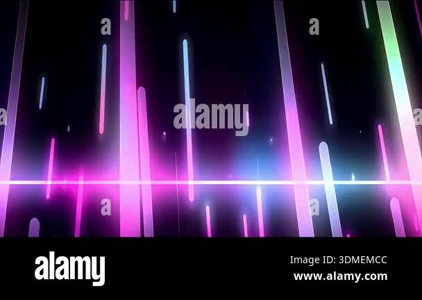 Vertical neon light rain, pink blue energy lines, anime sci-fi digital ...