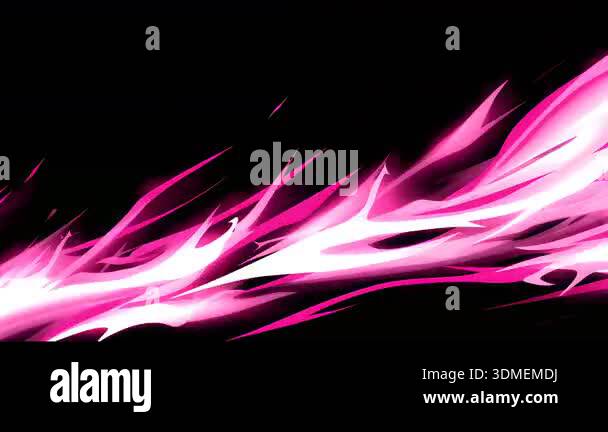 Diagonal neon energy flames, pink white plasma streaks, anime sci-fi ...