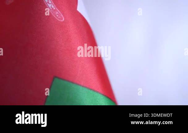 Oman National Flag Fabric Texture Close Up Stock Video Footage - Alamy