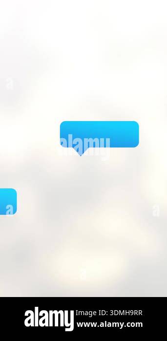 Animation of social media reactions over beige background. Social media ...