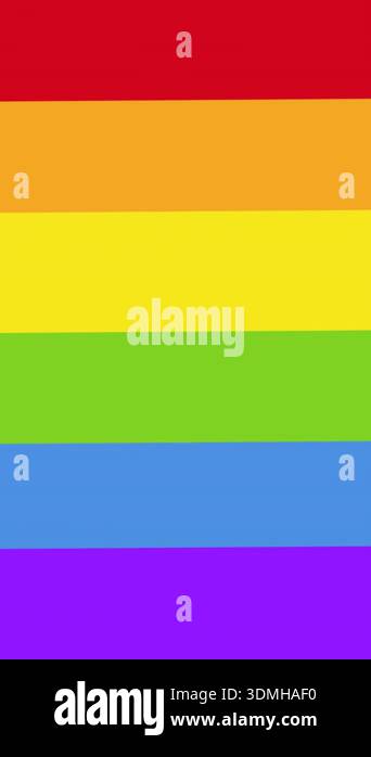 Animation of lgbtq rainbow colors stripes. lgbtq pride and equality ...