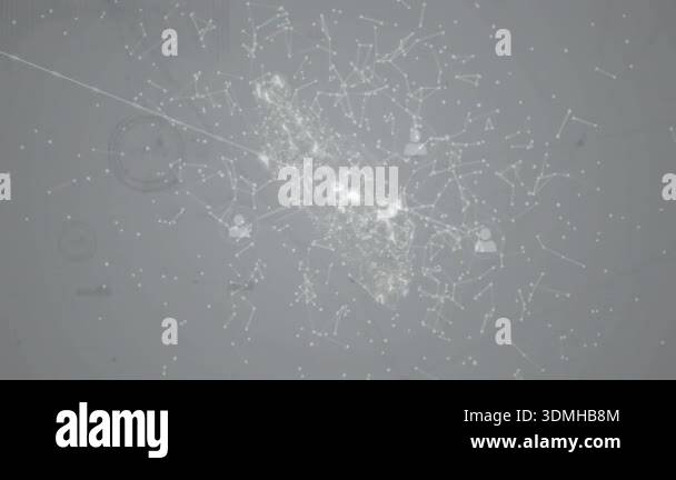 Cluster forming center expanding to envelope, avatars linking nodes and ...