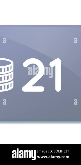 Animation of a coin icon inside a grey message bubble with increasing ...