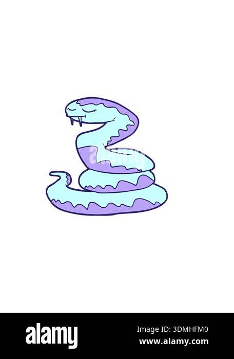 horizontally vibrating animation of a snake Stock Video Footage - Alamy