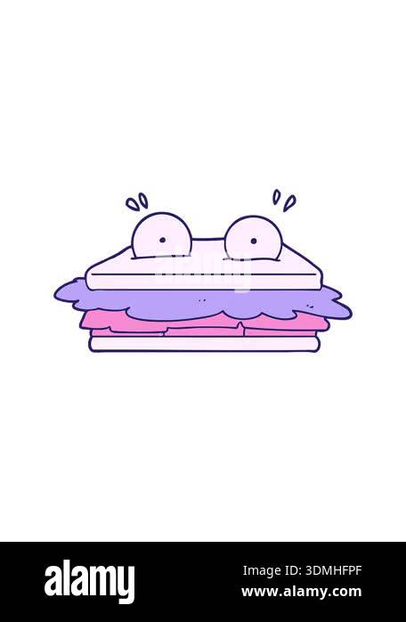 spinning motion animation of sandwich cartoon character doodle Stock ...