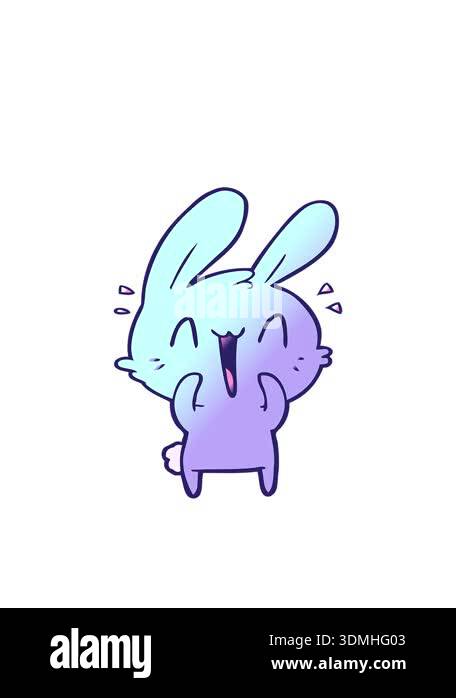 bobbing motion animation of rabbit cartoon artwork Stock Video Footage ...