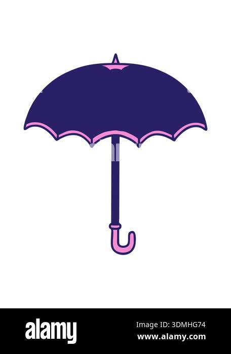 bob and pause animation of traditional style of an umbrella Stock Video ...