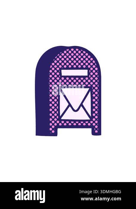 attention grabbing animation of comic book style cartoon of a mail box ...