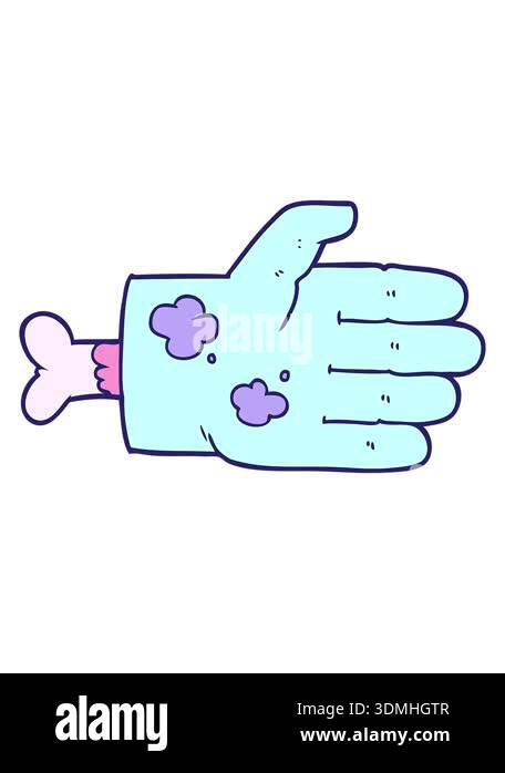 bob and pause animation of cartoon zombie hand Stock Video Footage - Alamy