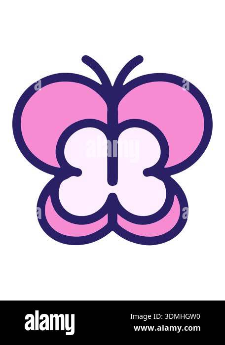 bobbing motion animation of simple but cute cartoon of butterfly Stock ...