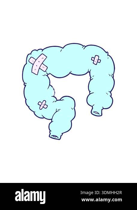 attention grabbing animation of cartoon colon Stock Video Footage - Alamy