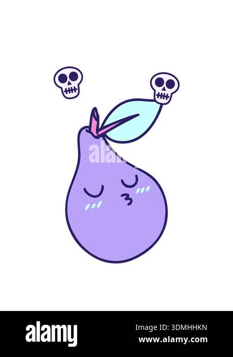 spinning skulls animation of cartoon of a nice good looking pear Stock ...