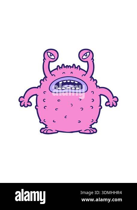 attention grabbing animation of grumpy cartoon alien Stock Video ...