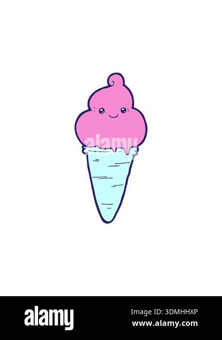 attention grabbing animation of quirky cartoon ice cream Stock Video ...