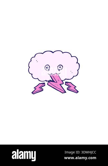 sales flash animation of cartoon of thundercloud Stock Video Footage ...